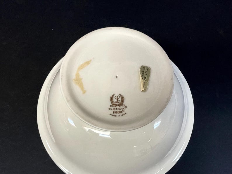 Lenox China Pagoda Pattern Footed Bowl Compote 7 3/4" - Etsy