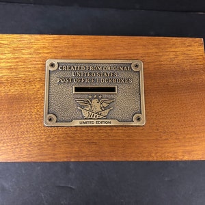 Antique US Post Office Box Door Coin Bank Mahogany Circa 1910 US 1-8 - Etsy