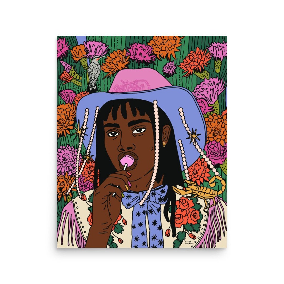 Serket Print | Queer Cowboy, Trans Cowboy, Trans Art, Black Queer ...