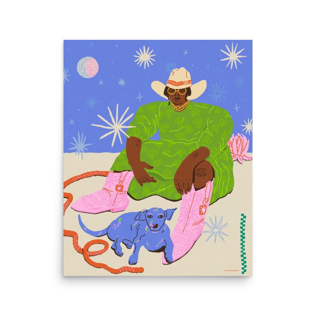 Star Wrangler Art Print | Queer Cowboy, Lgbtq Art, Pride Merch, Trans ...