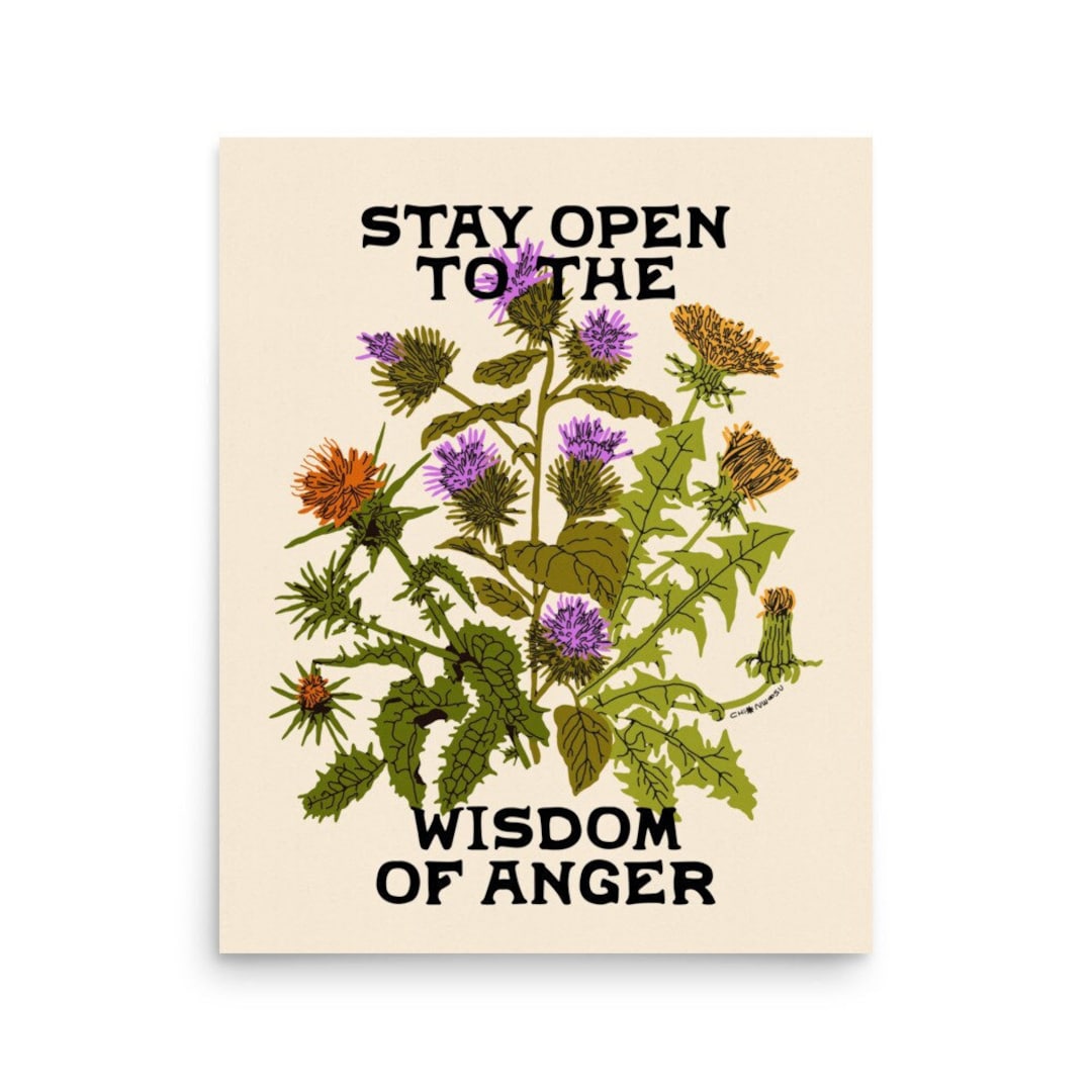 Wisdom of Anger Art Print | Healing Quotes, Spiritual Art, Feminist ...