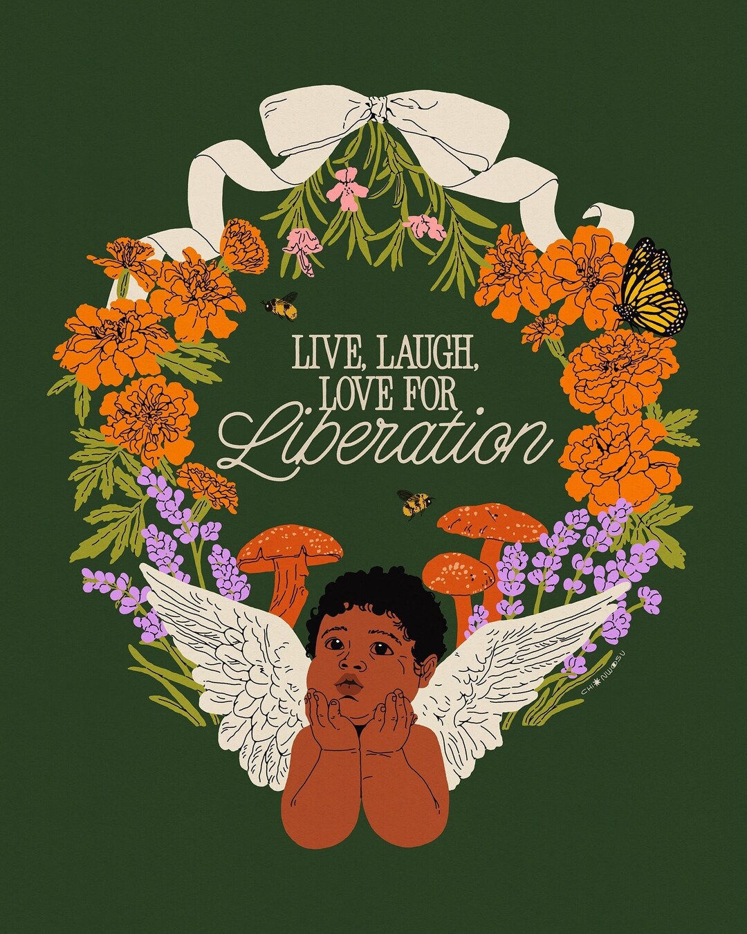 Live, Laugh, Love for Liberation Art Print, Social Justice, Collective ...