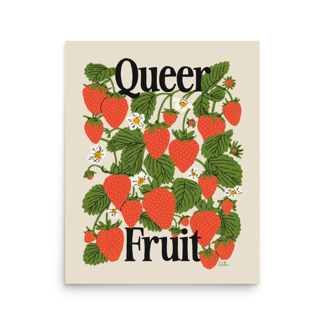 Queer Fruit Art Print | Queer, Lgbtq, Nonbinary, Trans Visibility ...