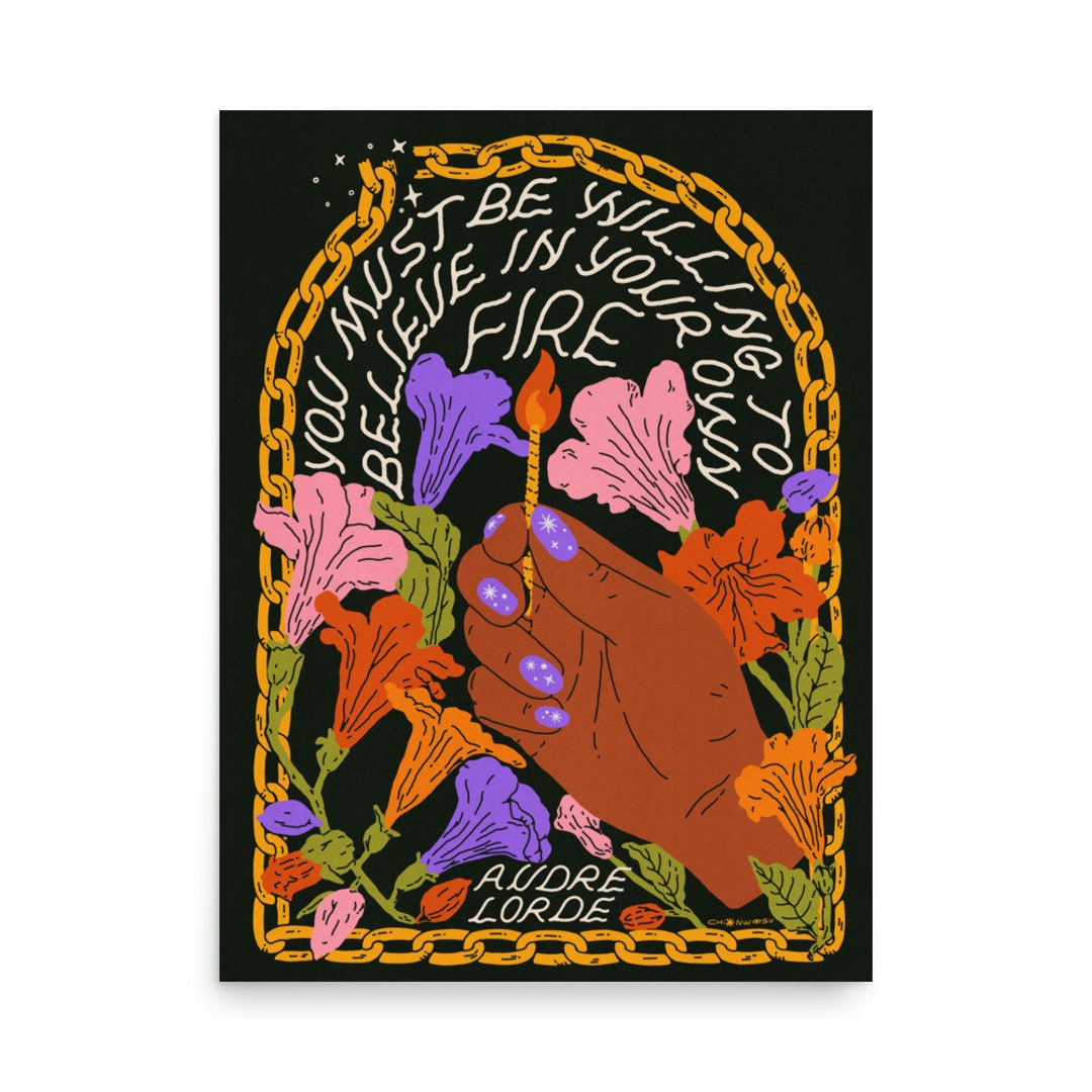 You Must Believe Art Print Audre Lorde Art Black Feminist Quote Social ...
