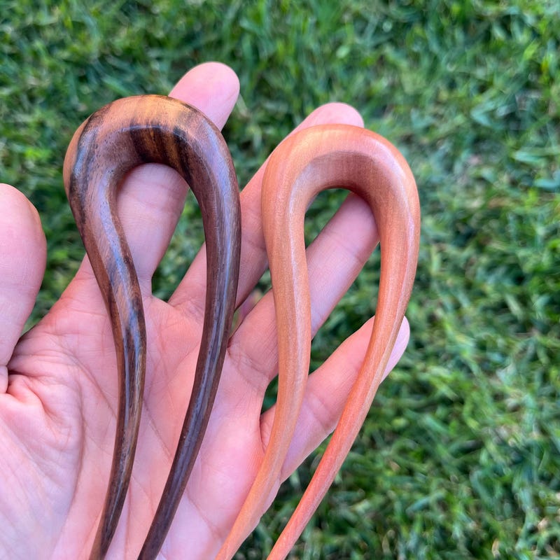 Wooden Hair Pin - Etsy
