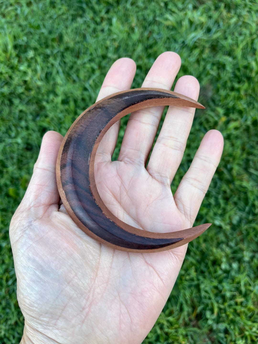 SALE:CURVED Half Moon Crescent Moon Wood Hair Fork.curved Half Moon ...