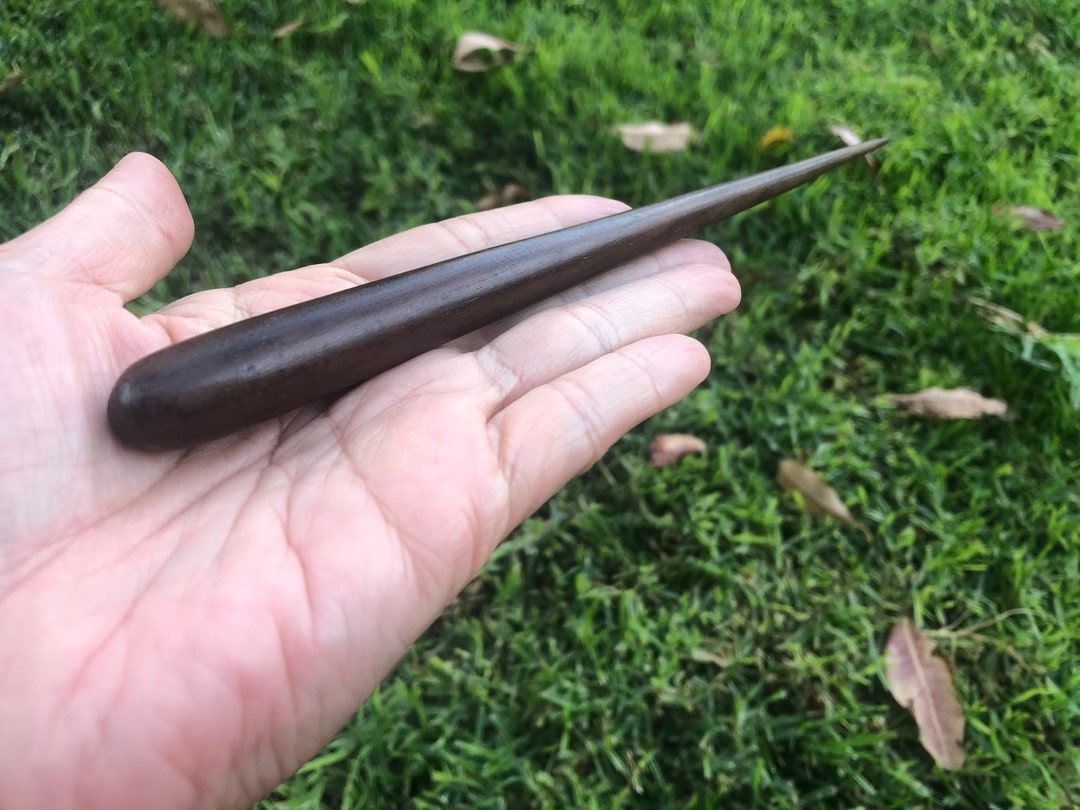 One Prong Simple Classic Dark Brown Solid Wood Hair Stick 8 - Etsy