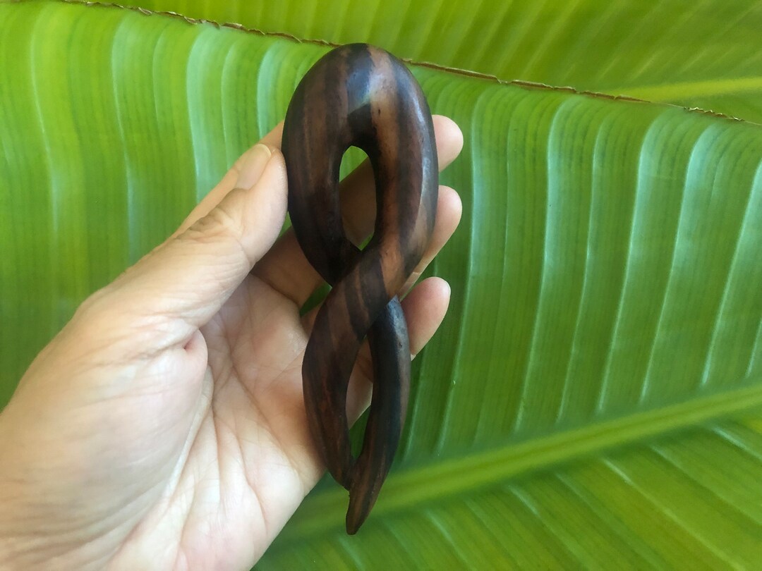 Wood HELIX Hair Fork. HELIX Wood Hairfork.double Helix Wood - Etsy