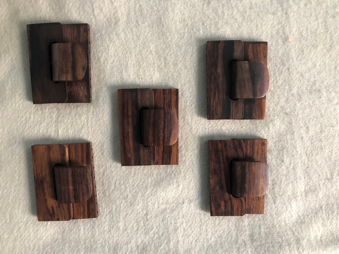 Set of 5 :eight Strands Clasp.wood Buckle Clasp.brown/dark Brown.wood ...