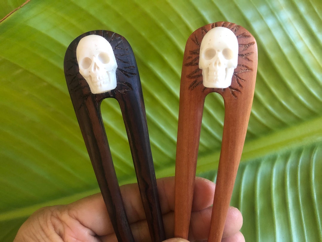 SKULL Bone Hair Stick.skull BONE Hair Pin.skull Bone Hair Fork.skeleton ...