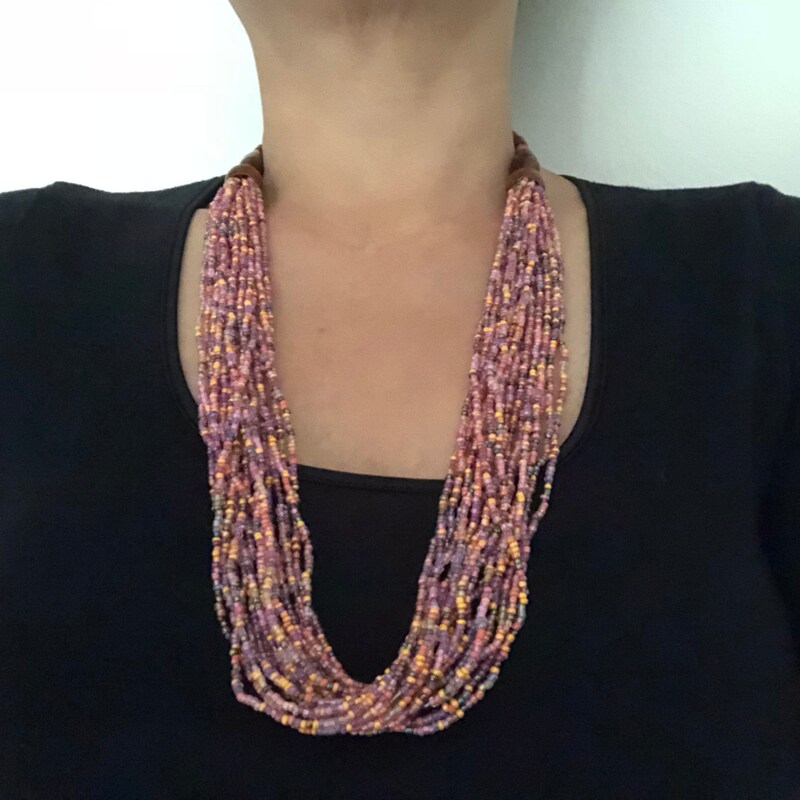 Multi Strand Seed Bead Necklace - Etsy