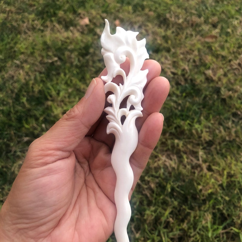 Bone Hair Clip - Etsy