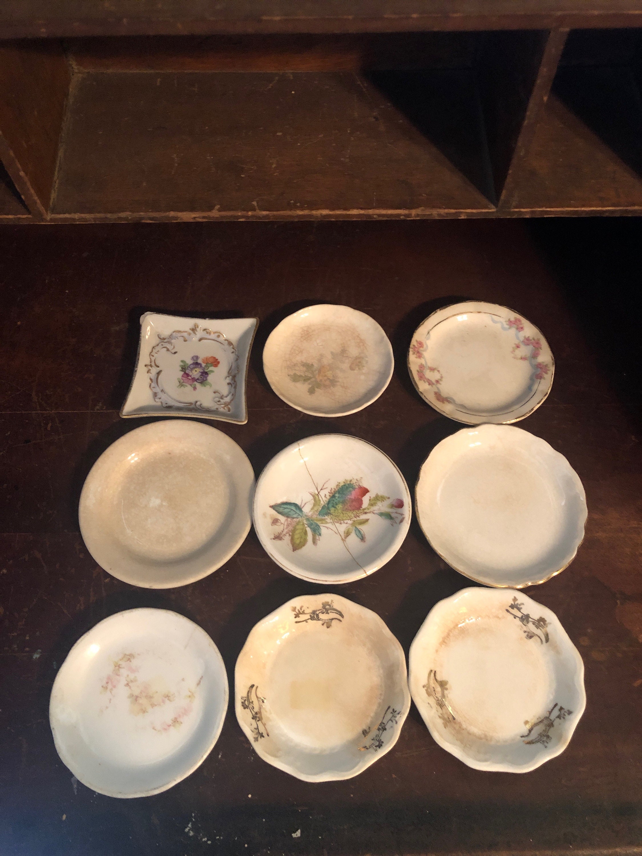 Stack of Mismatched Butter Pats 9 Butter Pats 2 of Them Marked Some ...