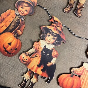 Autumn Halloween Vintage Bunting Wooden, Fall Decor, Halloween Decor ...