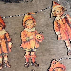 Autumn Halloween Vintage Bunting Wooden, Fall Decor, Halloween Decor ...