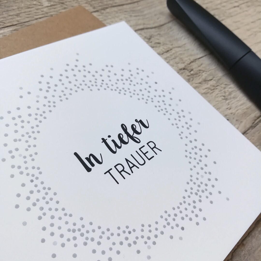 Trauerkarte »in Tiefer Trauer« Kondolenzkarte | Klappkarte - Etsy