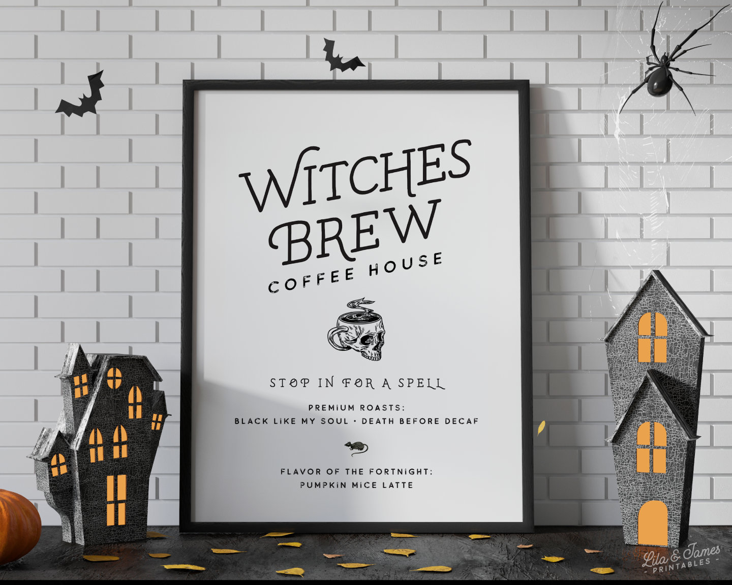 Witches Brew Coffee House Halloween Printable Poster - Digital Download ...