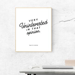 David Rose Quote | Digital Download | Office Wall Art | Home Office ...