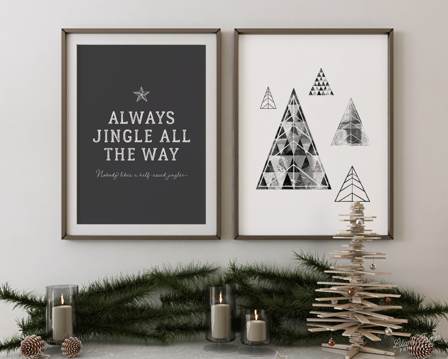 Jingle All the Way Sign Printable, Modern Farmhouse Holiday Decor ...