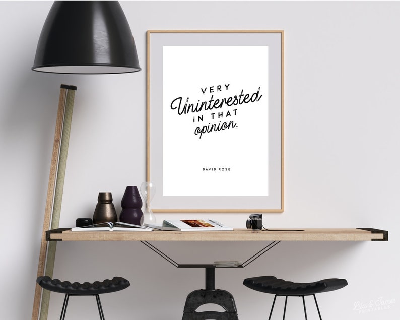 David Rose Quote Digital Download office wall art home | Etsy