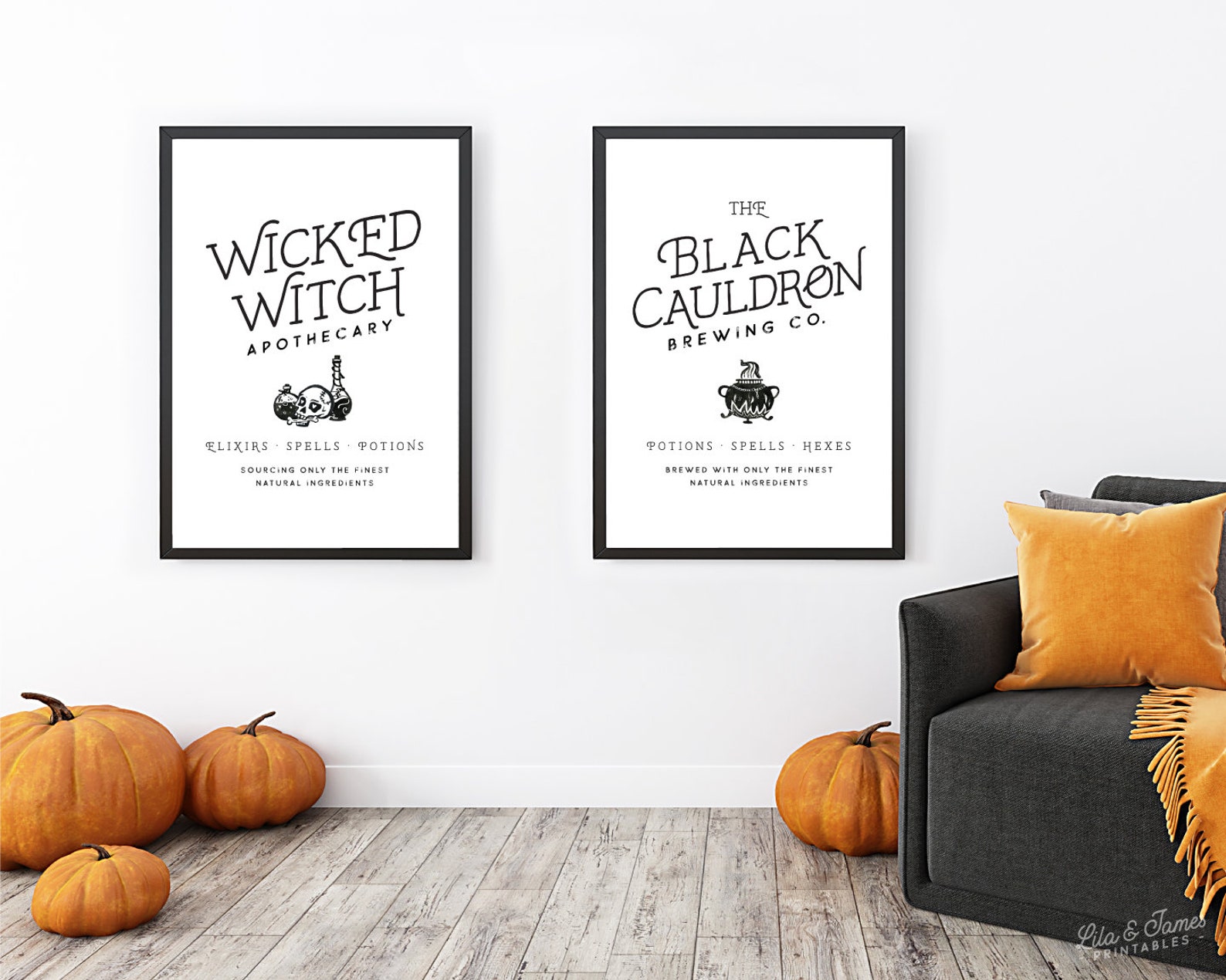 Black Cauldron Halloween Printable Poster - Digital Download, Farmhouse ...