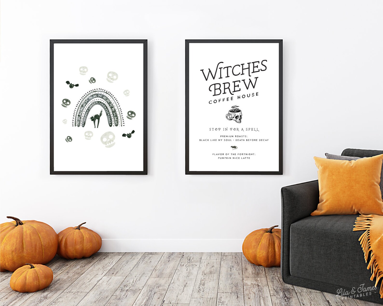 Witches Brew Coffee House Halloween Printable Poster - Digital Download ...