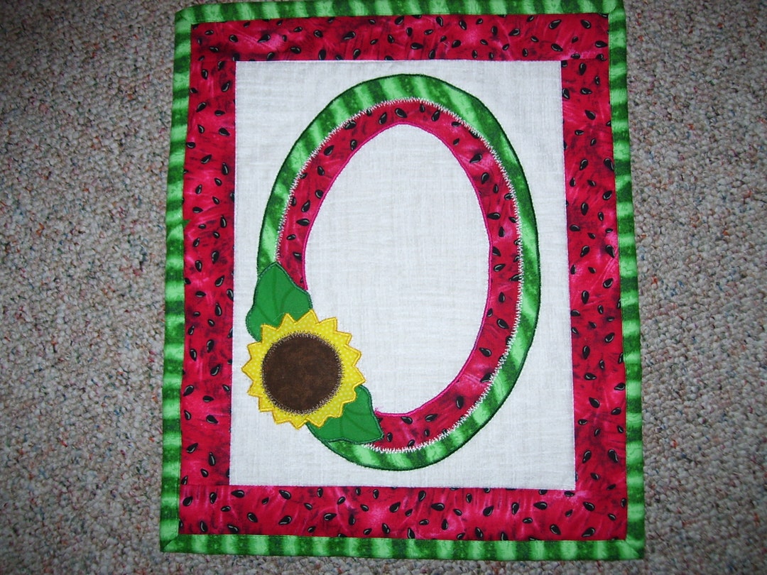 Watermelon Quilt for Wall or Table-summer Decor-watermelon Quilt-food ...