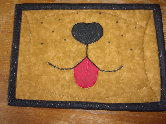 Brown Dog Mug Rug or Pot Holder - Etsy