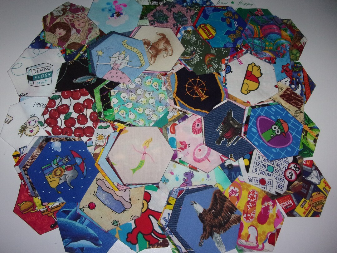 100-hexagon Shaped I Spy Quilt Pieces - Etsy