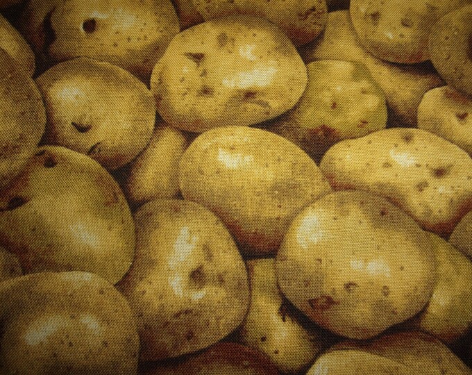 Potato Themed Cotton Fabric - Etsy