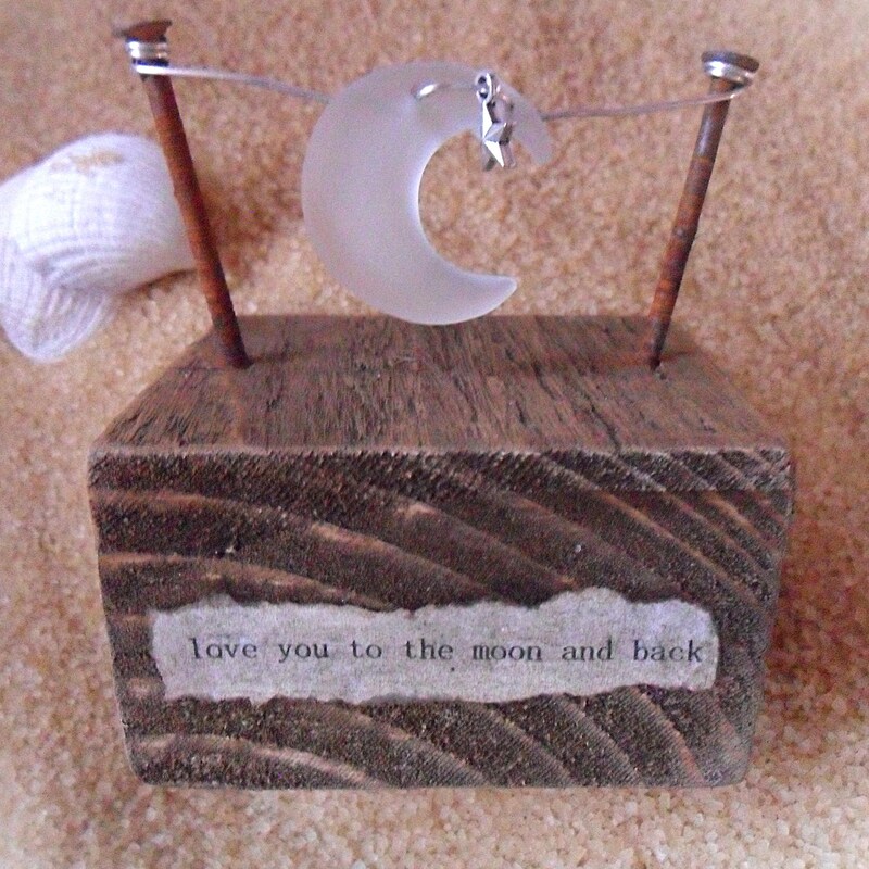 Seaglass Moon Ornament - Etsy UK