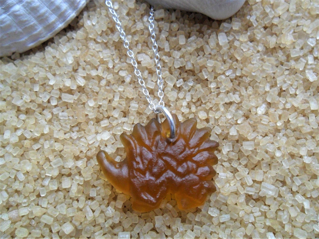 Pendentif Hérisson en verre de mer - Etsy France