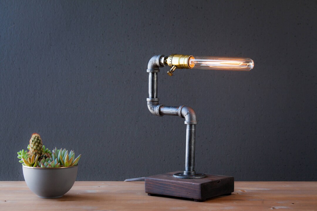 Table Lamp-desk Lamp-edison Steampunk Lamp-rustic Home Decor-gift for ...