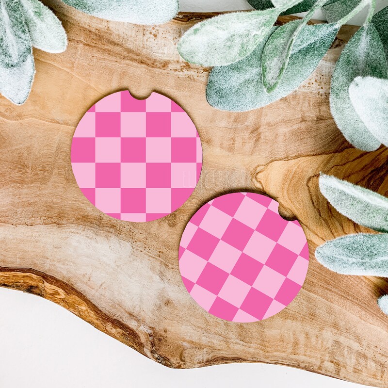 Hot Pink Coasters - Etsy