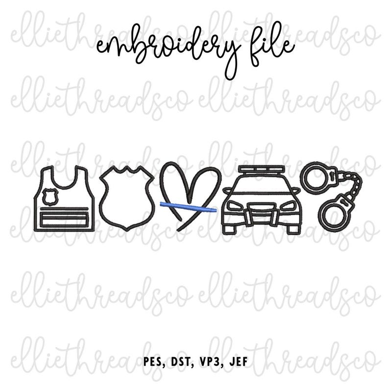 Police Embroidery - Etsy