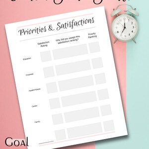 Priorities Worksheet | Goal Setting | Self Help Printables | Priorities ...