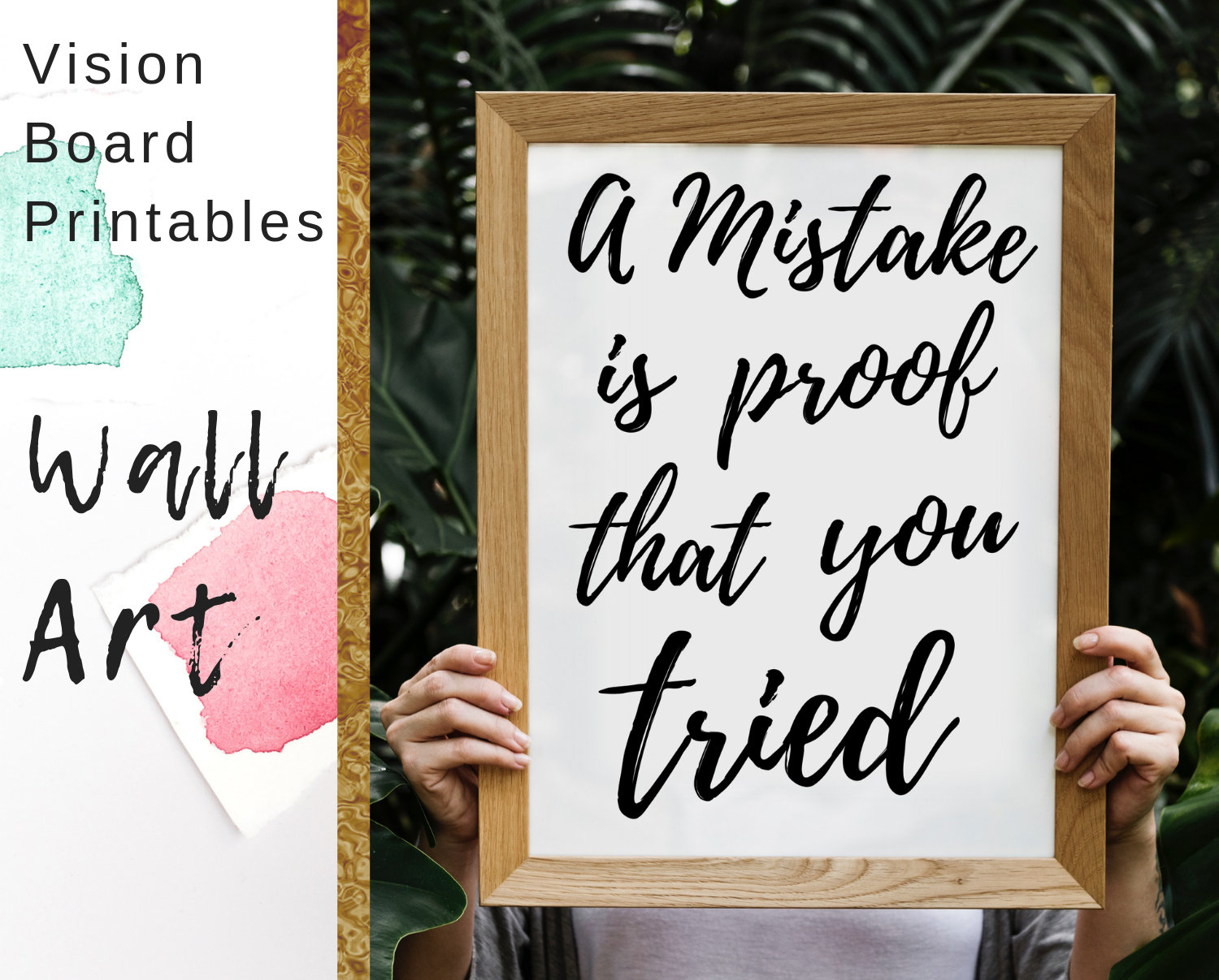 Vision Board Quotes Positive Life Home Decor Printables Motivational ...