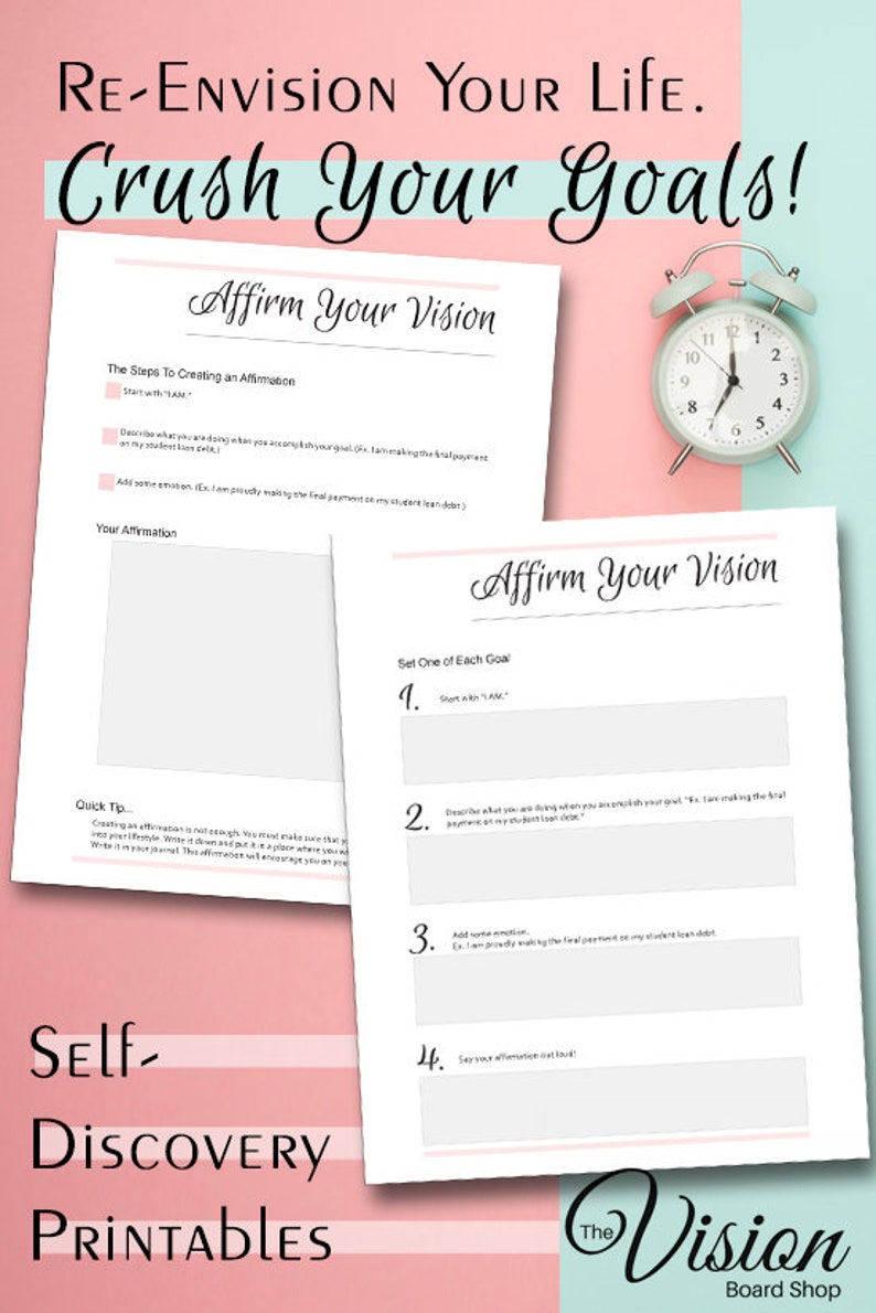 Create an Affirmation | Self Discovery | Self Help Printables | Daily ...