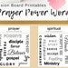 Prayer Vision Board Printables | Spiritual Words | Vision Board Words ...