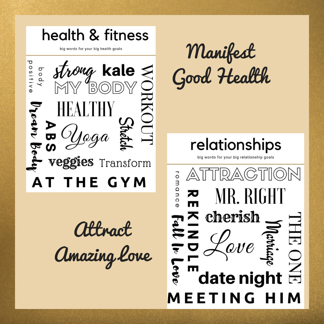 Vision Board Printables | Power Words | Affirmation Cards | Vision ...