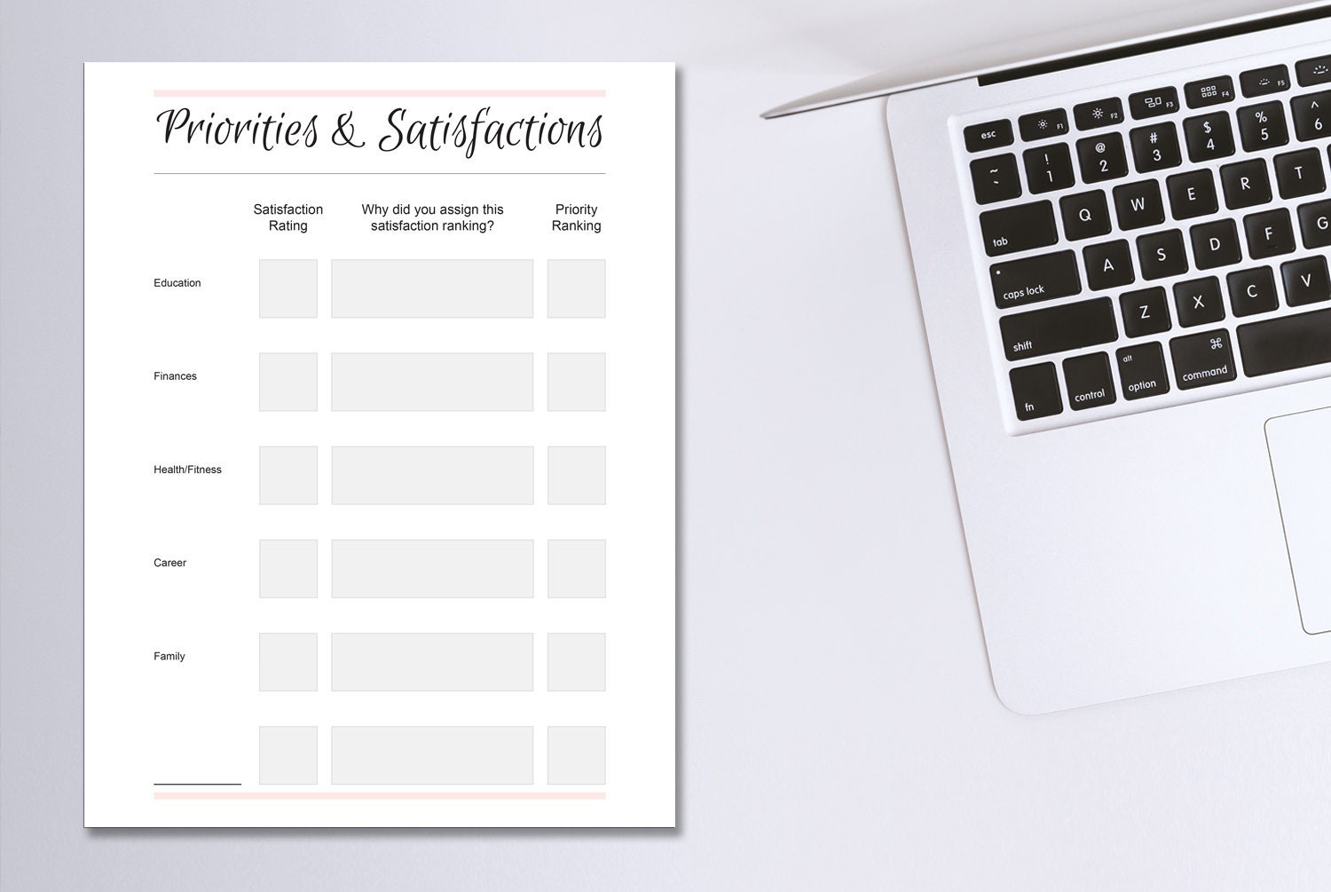 Priorities Worksheet | Goal Setting | Self Help Printables | Priorities ...