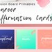 Vision Board Career Affirmation Cards | Goal Cards | Vision Board ...