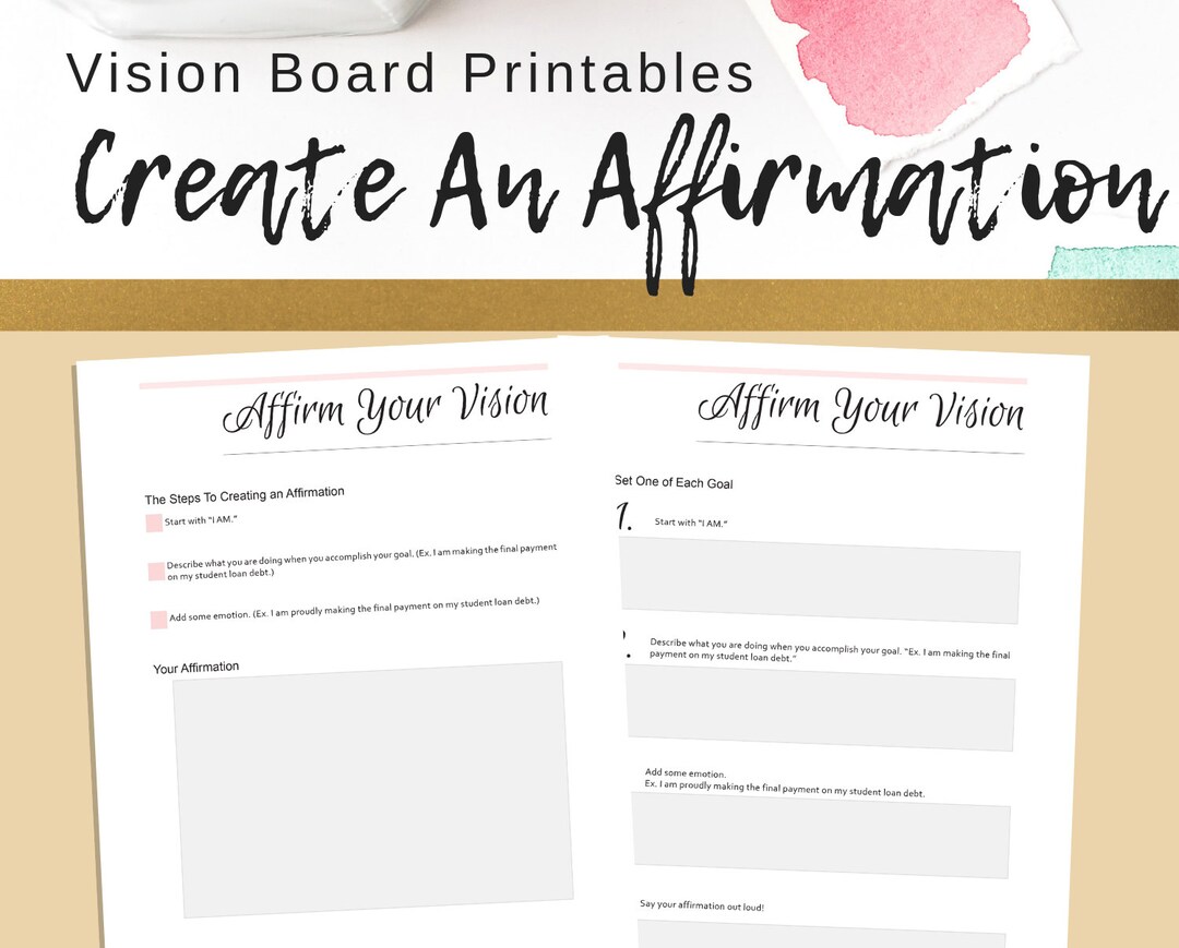 Create an Affirmation | Self Discovery | Self Help Printables | Daily ...