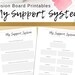 Support System Printables | Vision Board Activity | Self Help Journal ...
