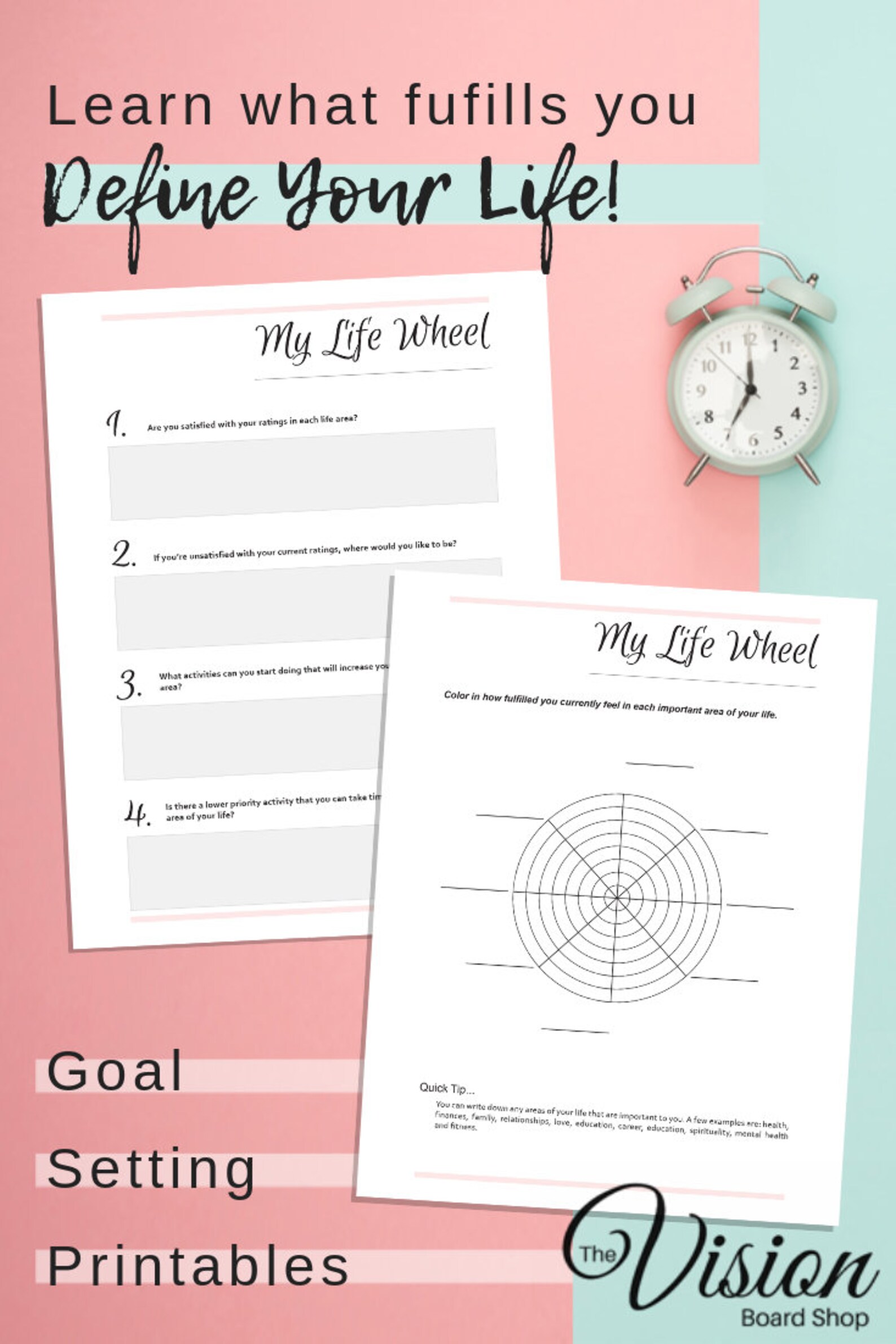 My Life Wheel | Goal Setting | Printables | Personal Development ...