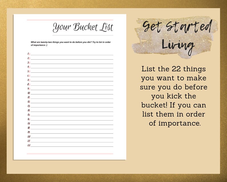 Vision Board Printable | Your Bucket List | Goal Setting Printable ...
