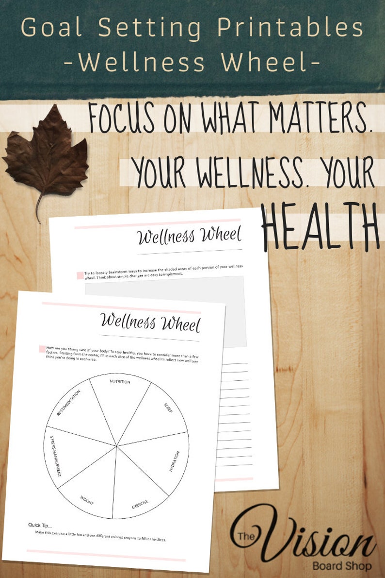 Wellness Wheel | Goal Setting | Printables | Personal Development ...