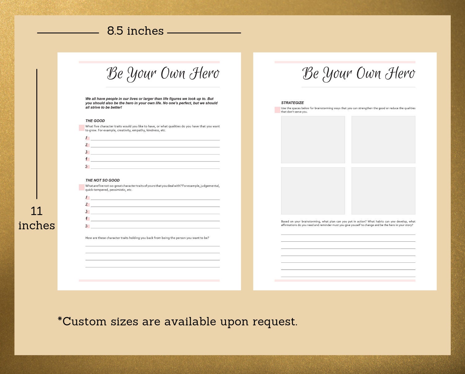 Vision Board Printables | Be Your Hero | Vision Board Exercise | Goal ...