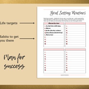 Goal Set Routines | Vision Board Printable | Goal Setting Printable ...