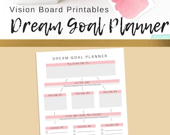 Vision Board Printables Power Words Affirmation (Download Now) - Etsy